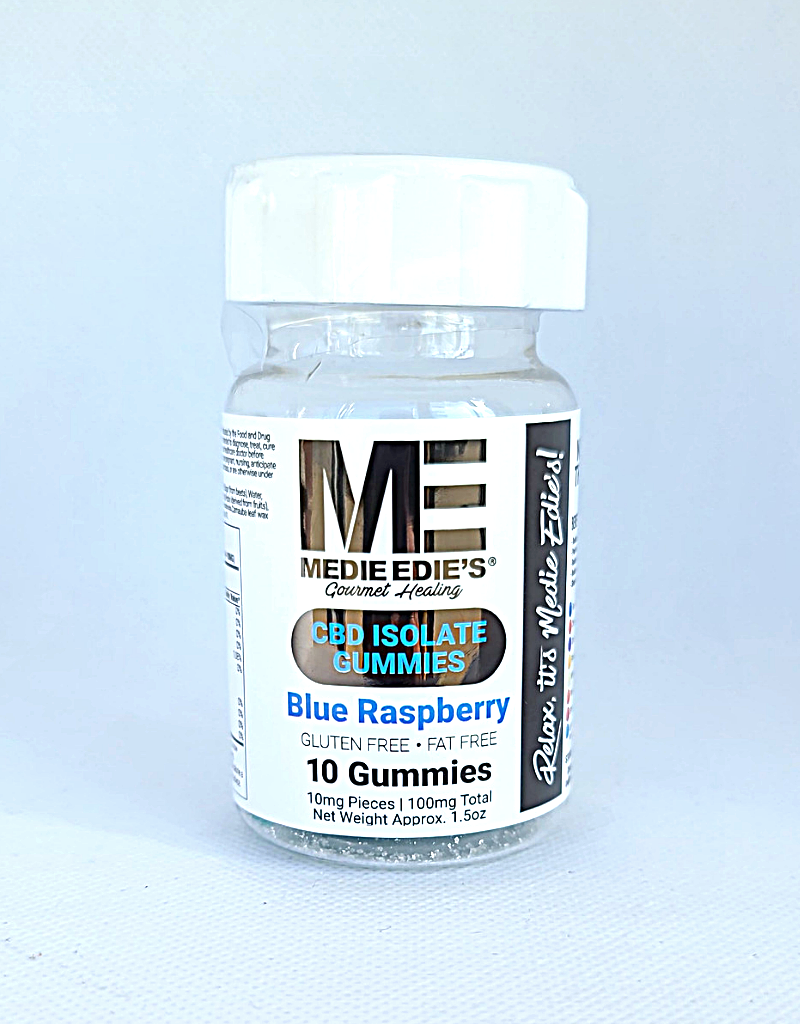 Medie Edie's Gummies - Blue Raspberry - 10mg/100mg - Elite Health ...