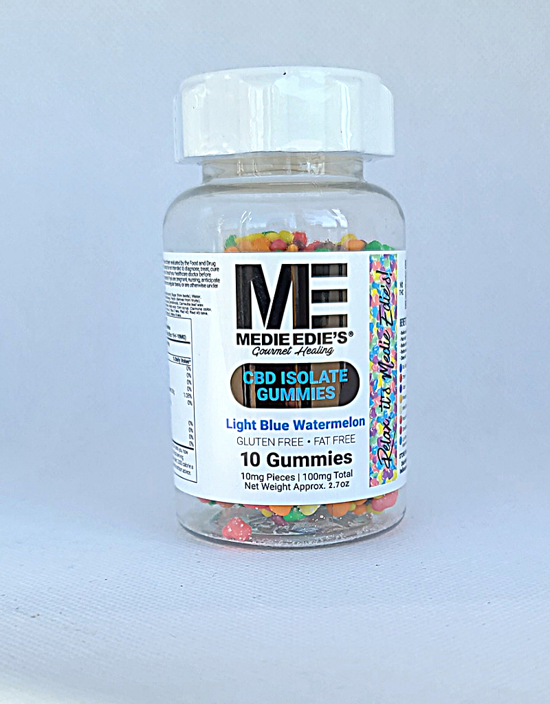 Medie Edie's CBD Gummies - 10ct/10mg/100mg - Pebbled Light Blue ...