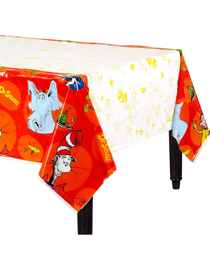 Dr. Seuss Plastic Table Cover - Party On!