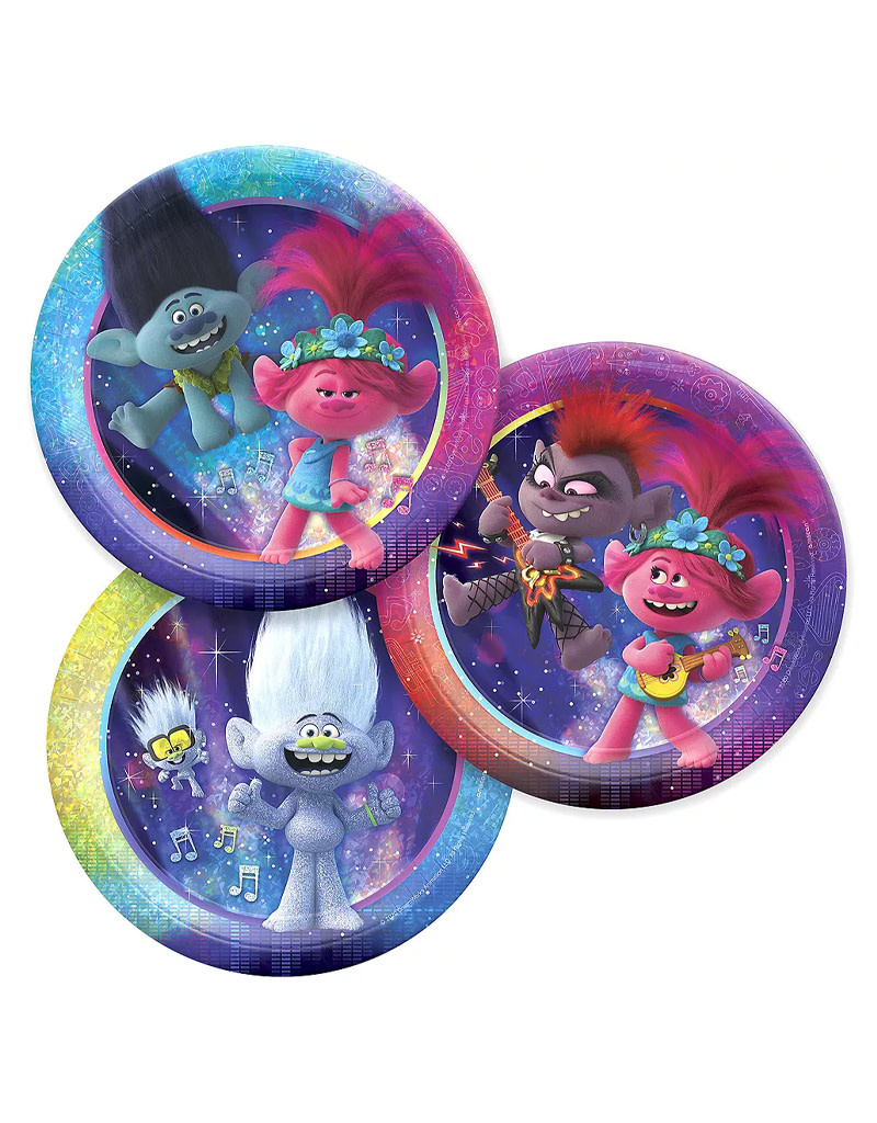 Trolls World Tour Dessert Plates 8ct - Party On!