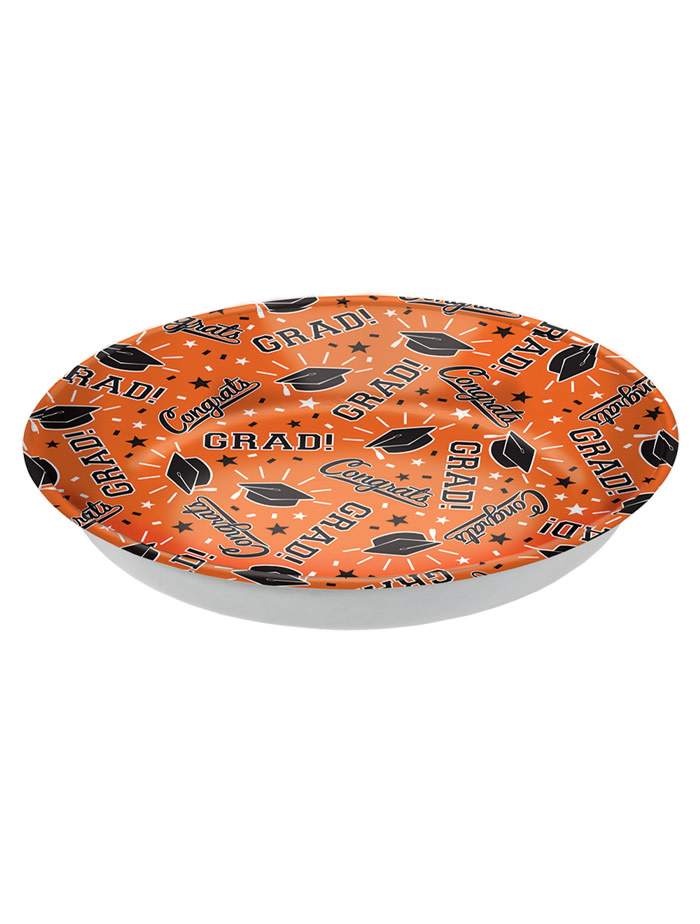 Grad Plastic Bowl - Orange - Party On!