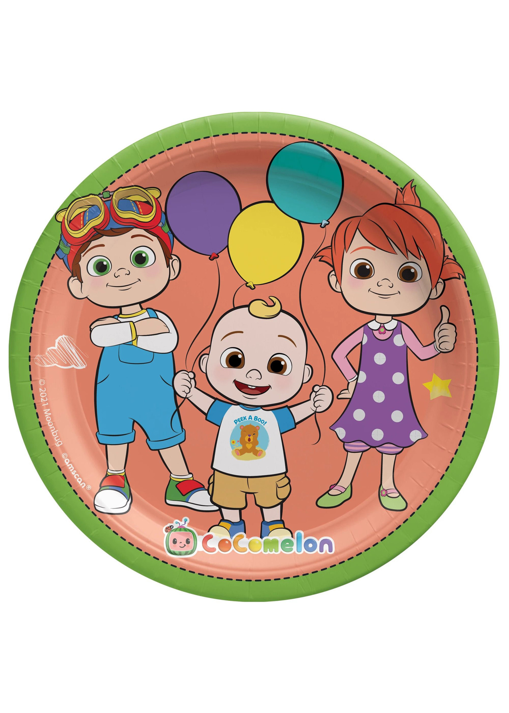 Cocomelon 7" Round Plate - 8ct - Party On!
