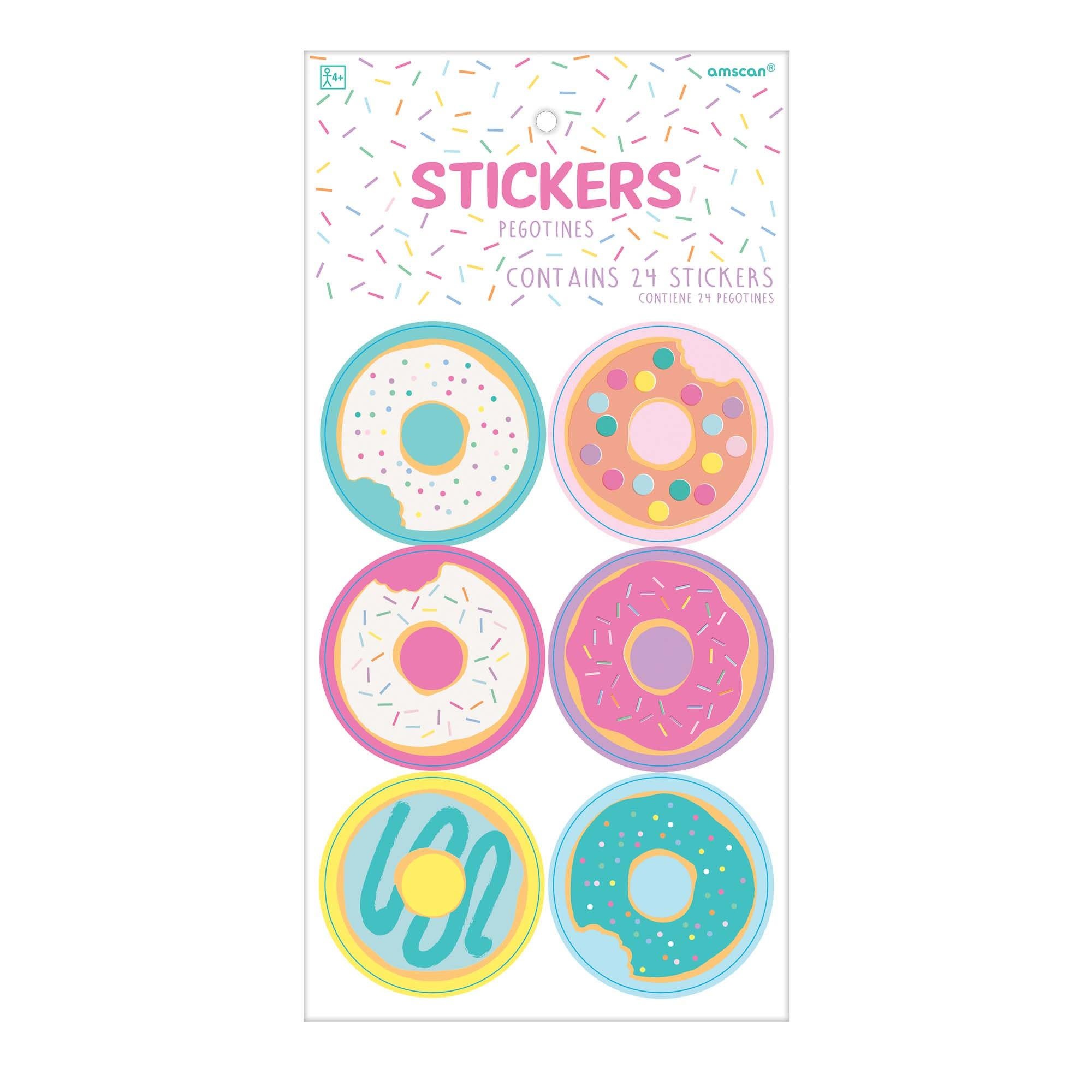 Donut Party Stickers 24ct | Party On USA - Party On!
