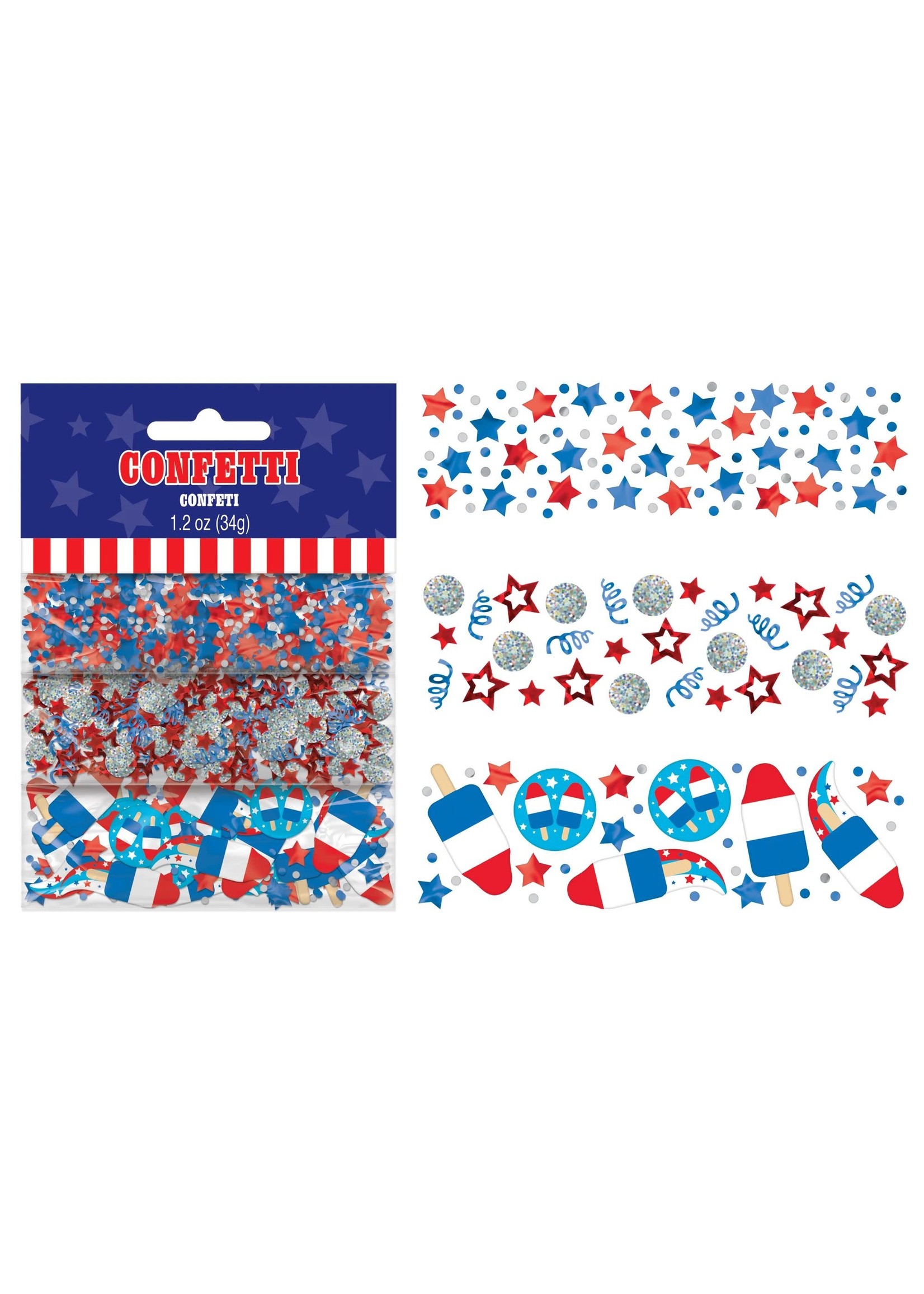 1.2OZ CONFETTI ROCKET POP PATRIOTIC - Party On!