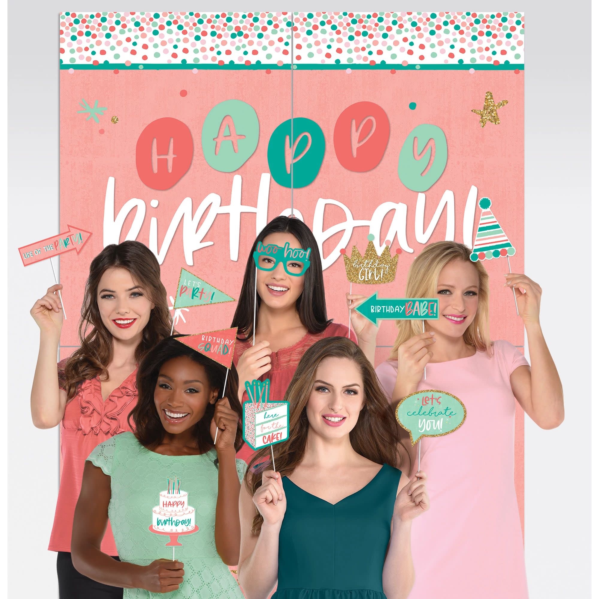 Happy Cake Day Scene Setter and Photo Props - Party On!