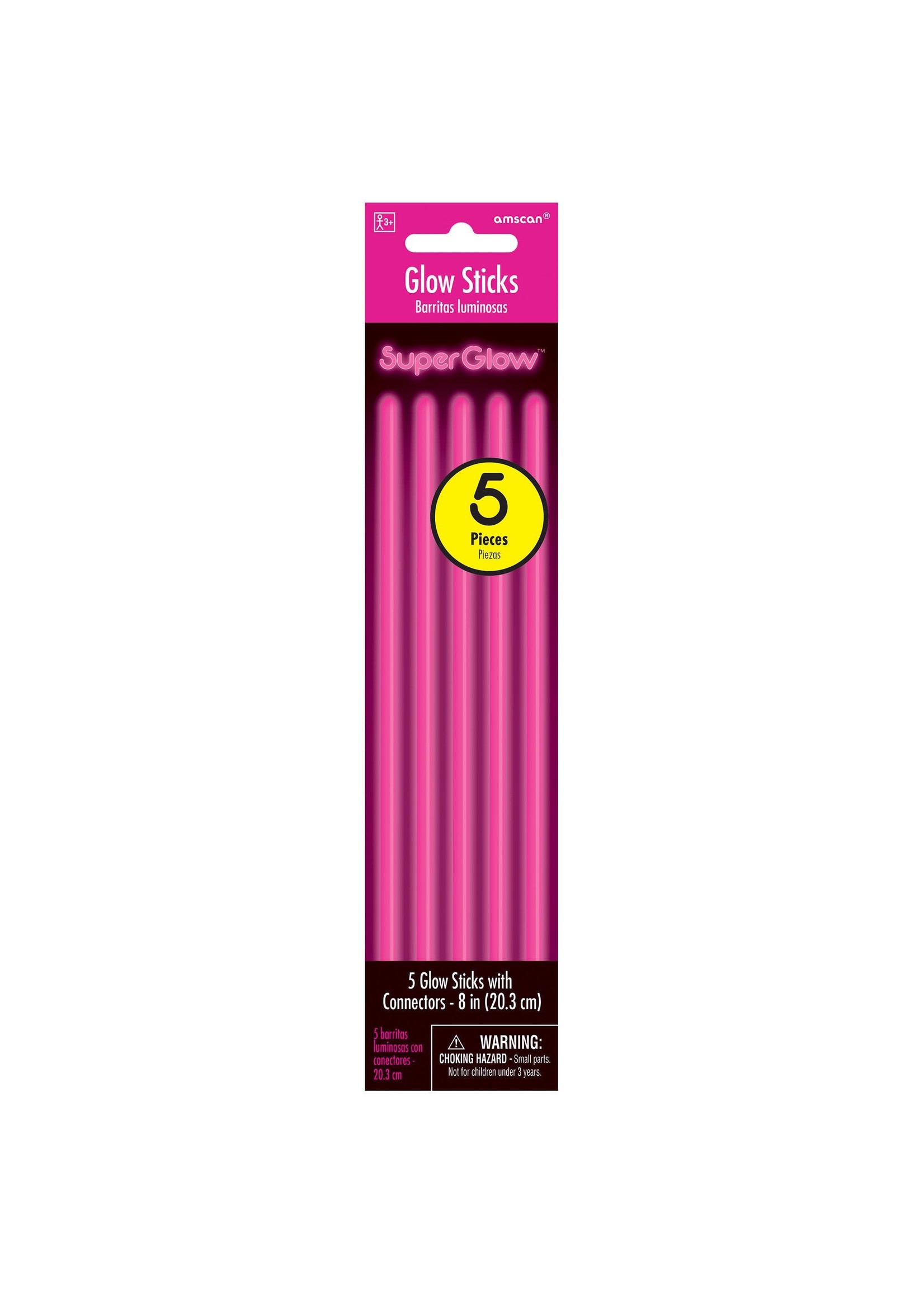 Pink Glow Sticks - 5ct - Party On!