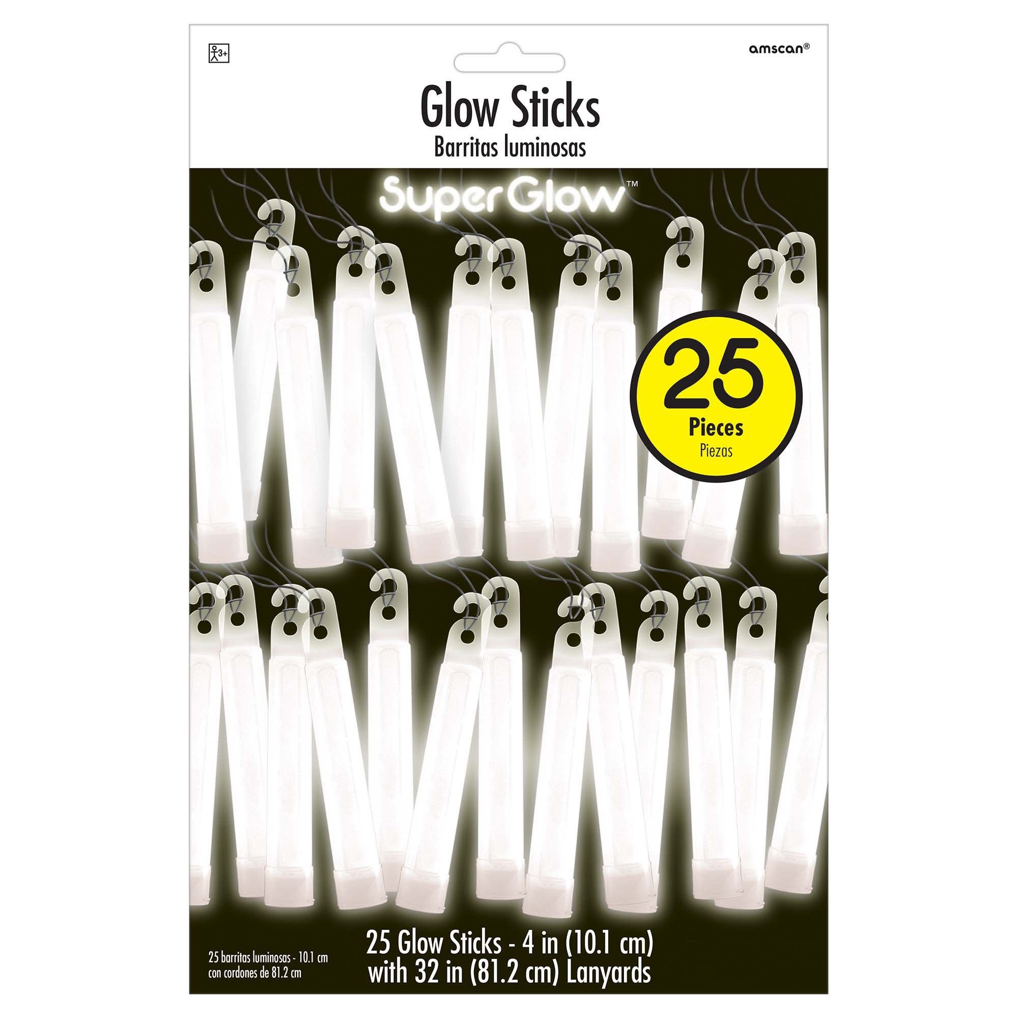 White Glow Sticks - 25ct - Party On!