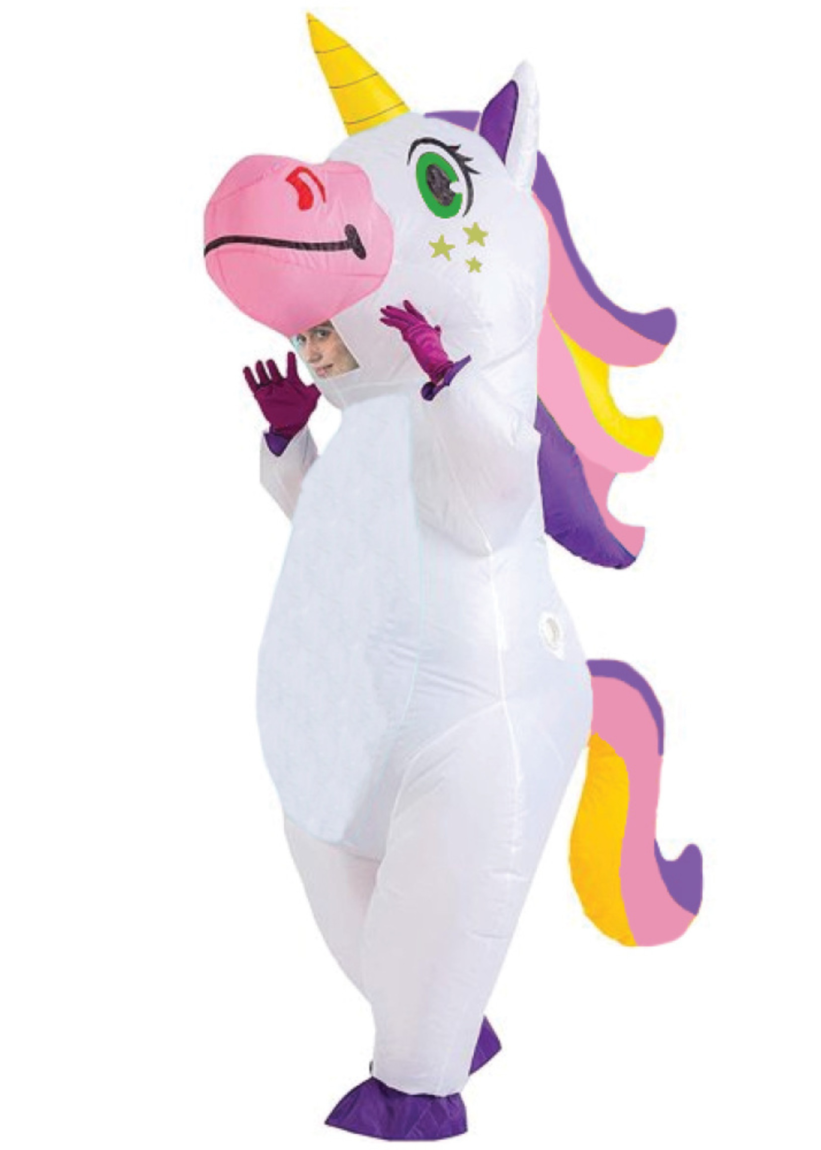 White Unicorn Inflatable - Adult - Party On!