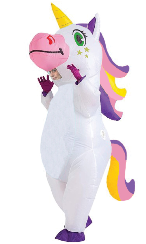 White Unicorn Inflatable - Adult - Party On!