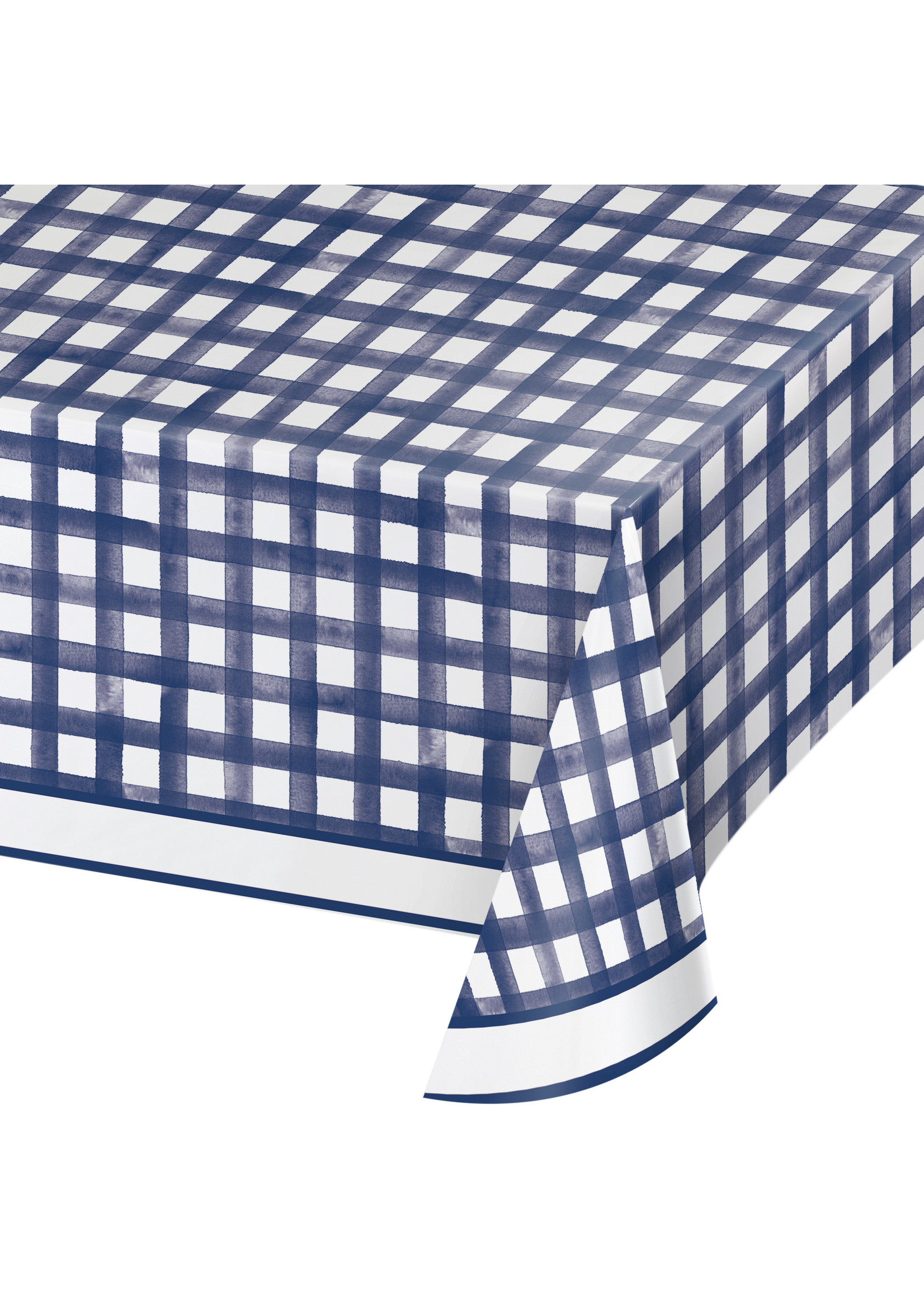 Dolly Parton Navy Gingham Table Cover - Party On!