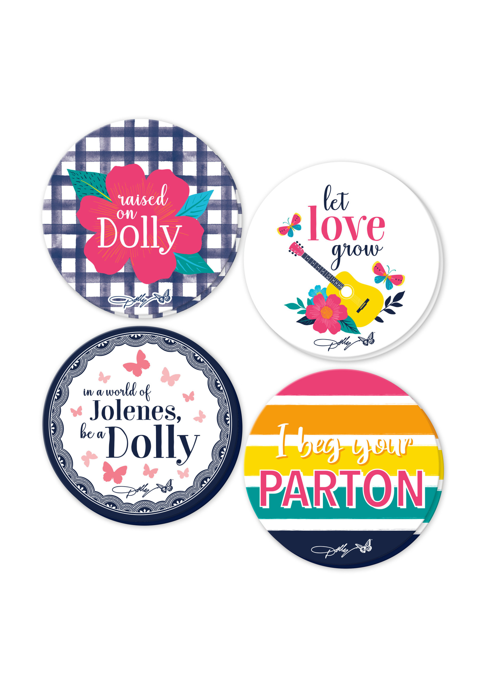 Dolly Parton Assorted Coasters - 8ct - Party On!