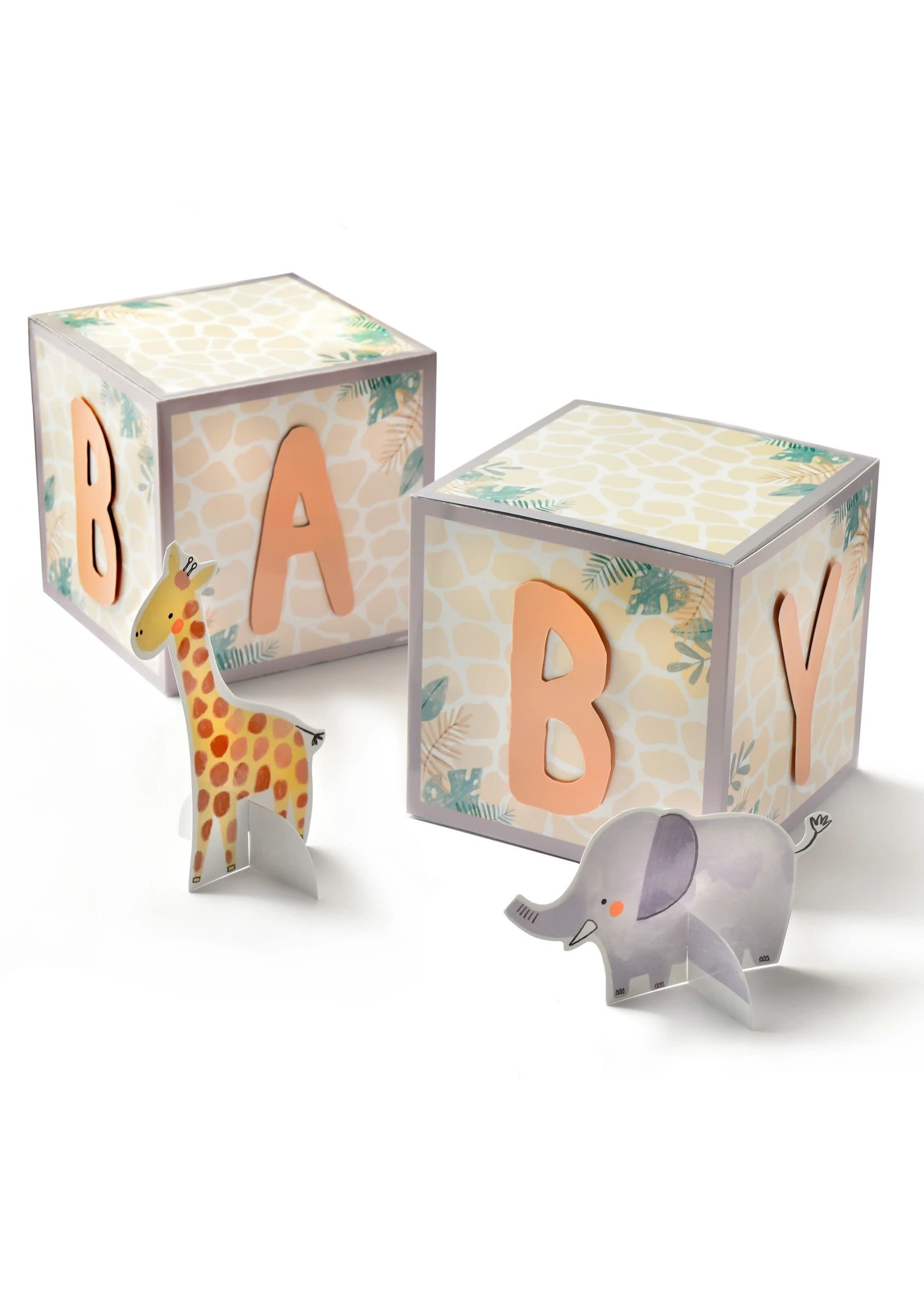 Soft Jungle Baby Block Table Decorations - Party On!