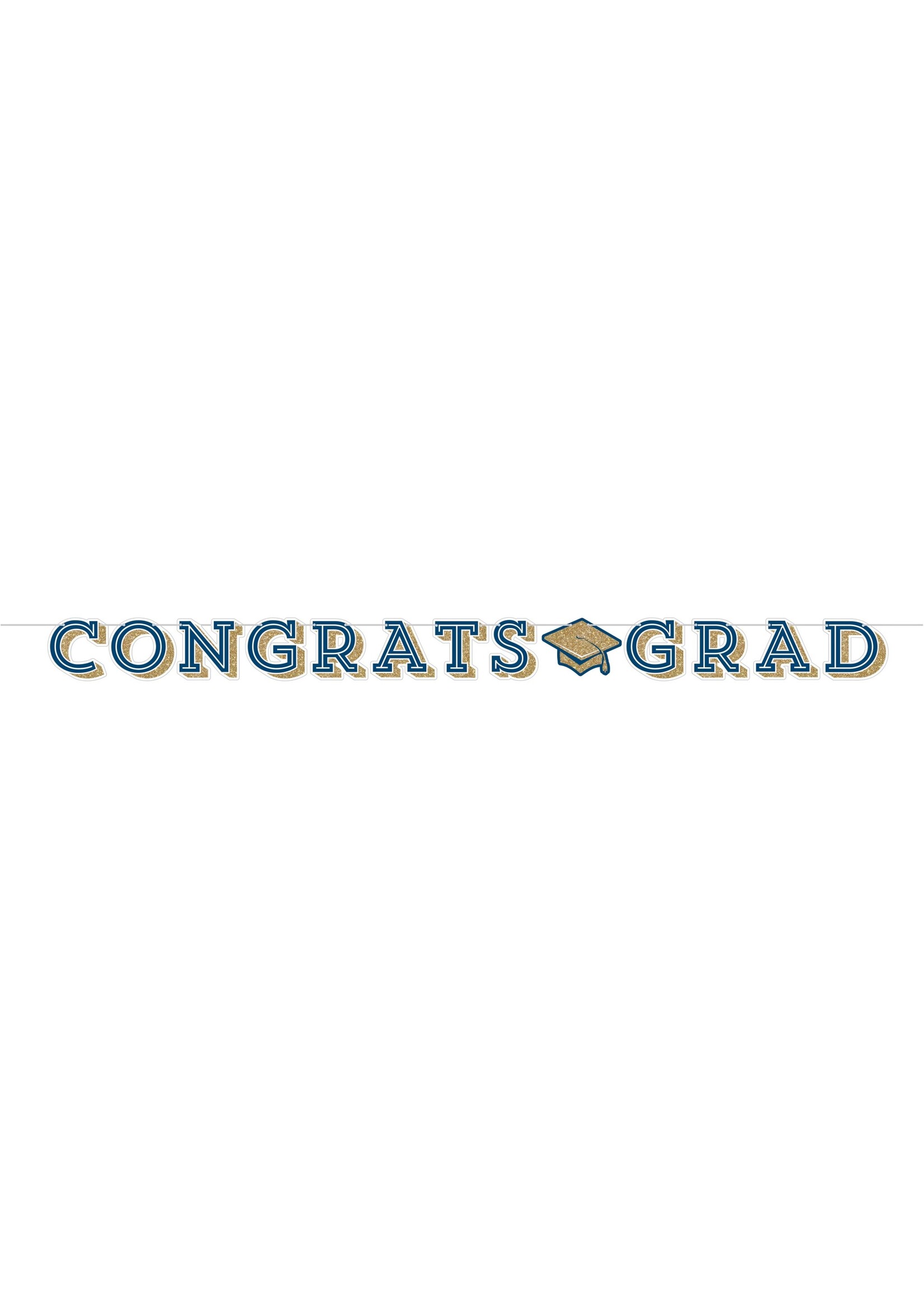Glittering Grad Letter Banner - Party On!