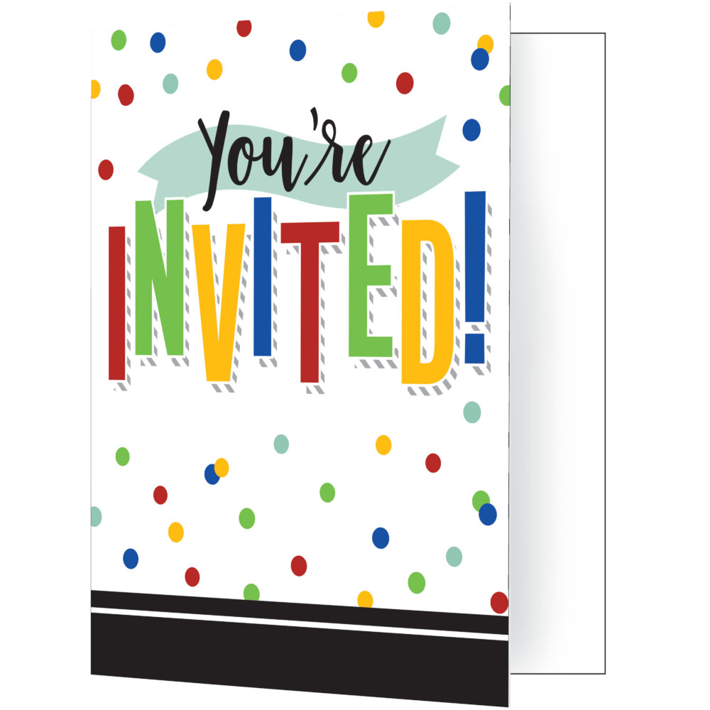 Colorful Grad Invitations - Party On!