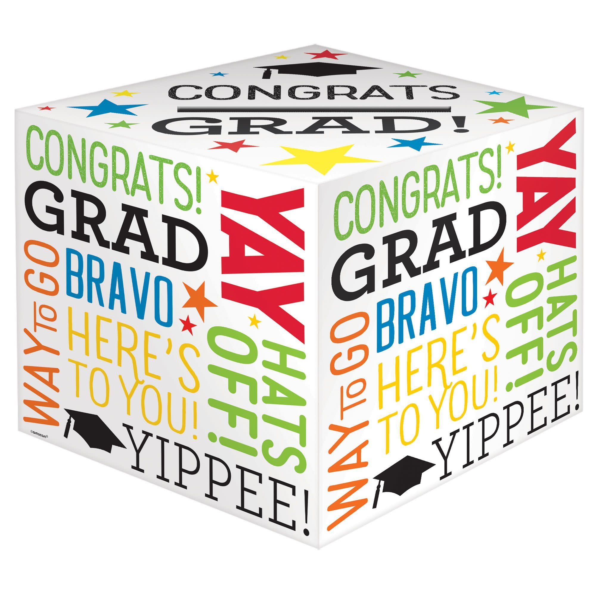 Multicolor Grad Party Card Box - Party On!