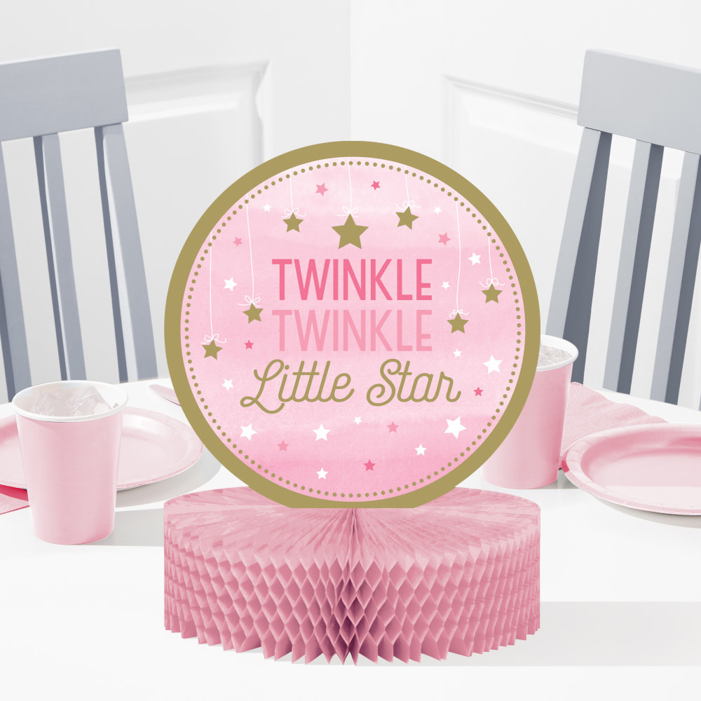 One Little Star Girl Honeycomb Centerpiece - Party On!