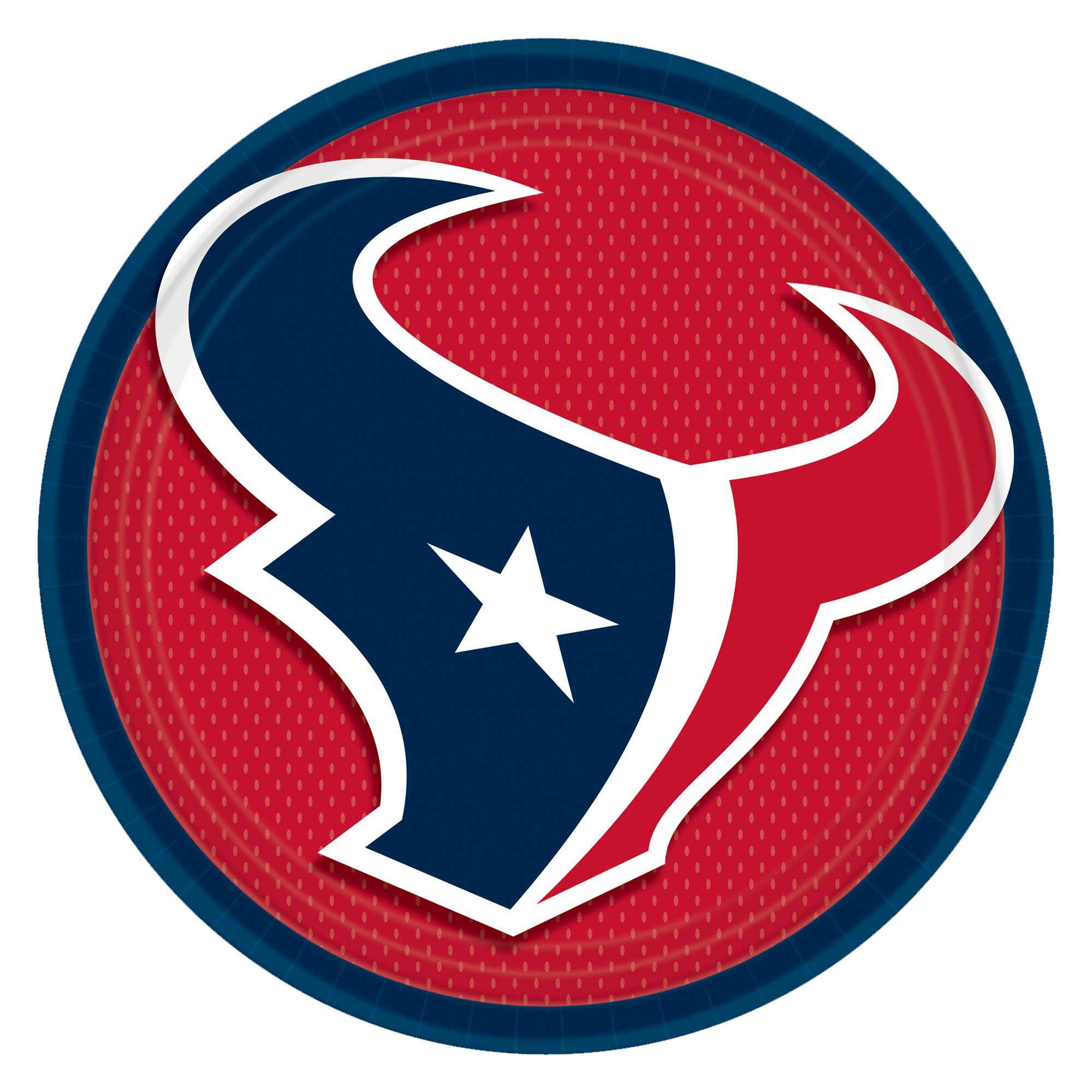Houston Texans 9" Round Plates - Party On!