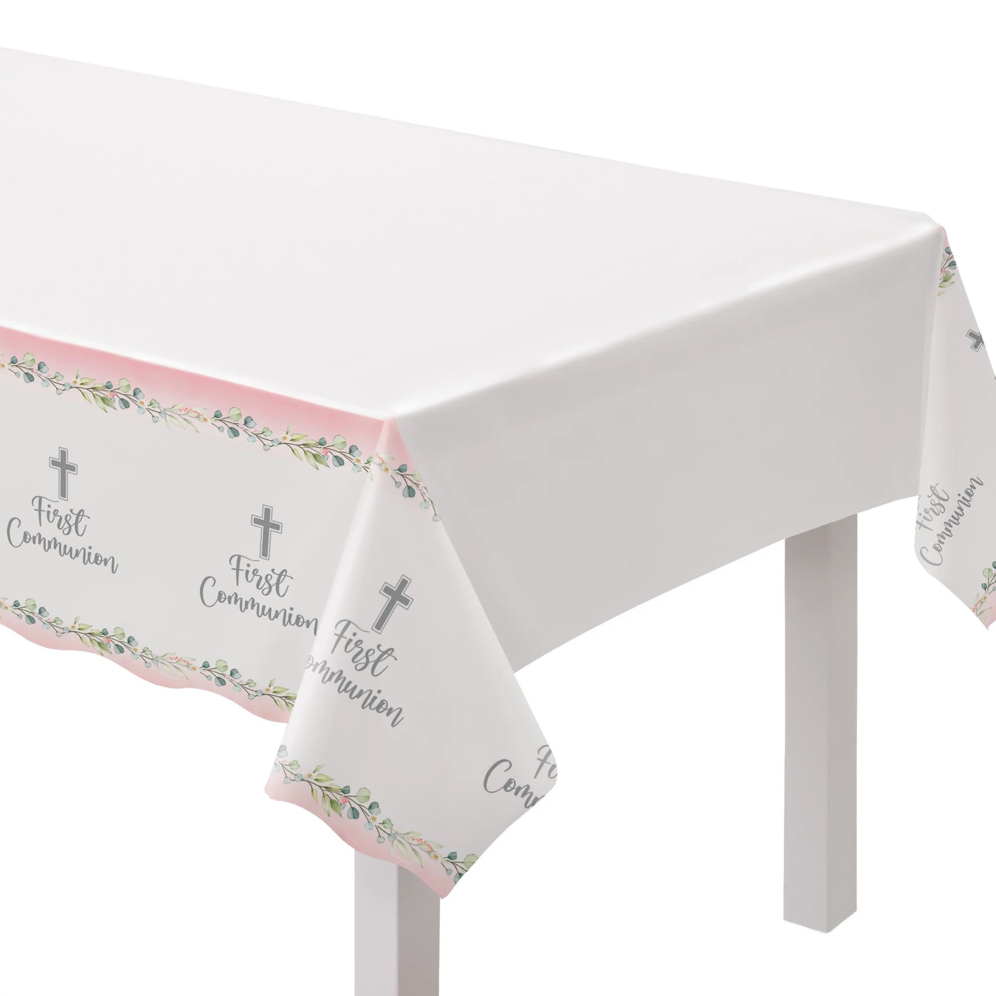 My First Communion Table Cover - Pink - Party On!