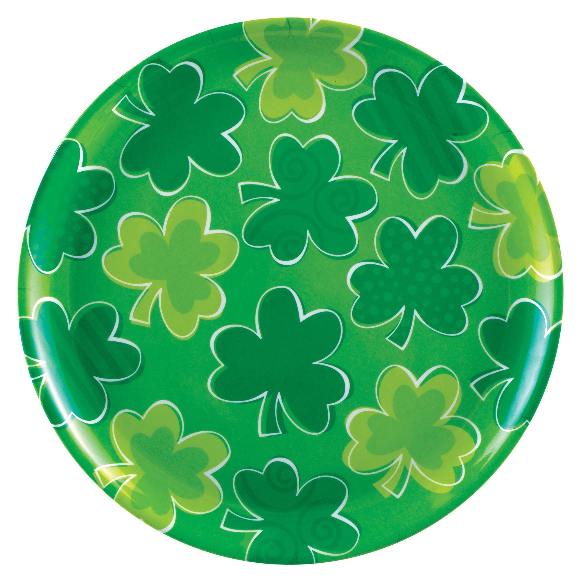 St. Patrick's Day Round Plastic Platter - Party On!