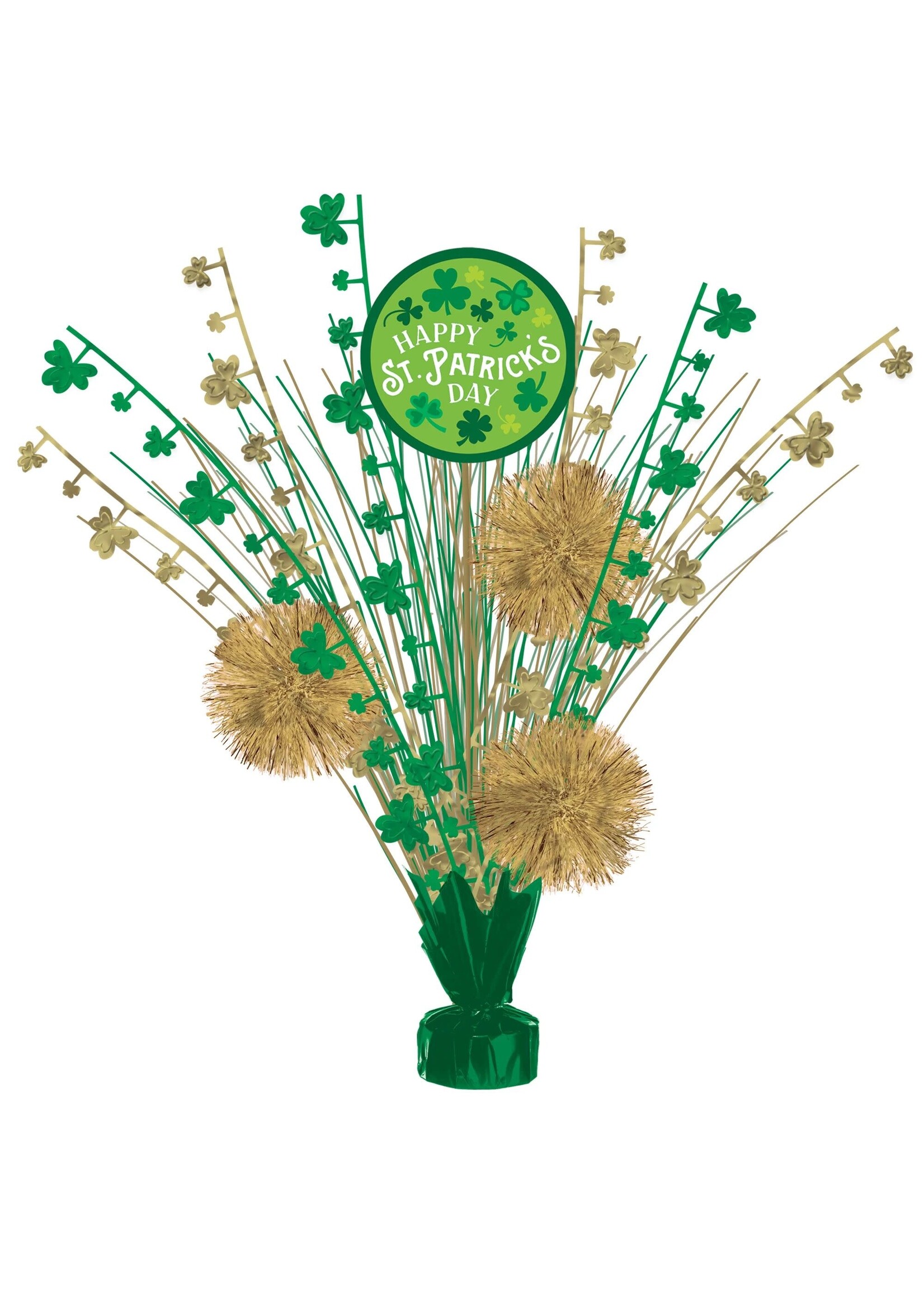 St. Patrick's Day Tinsel Burst Centerpiece - Party On!