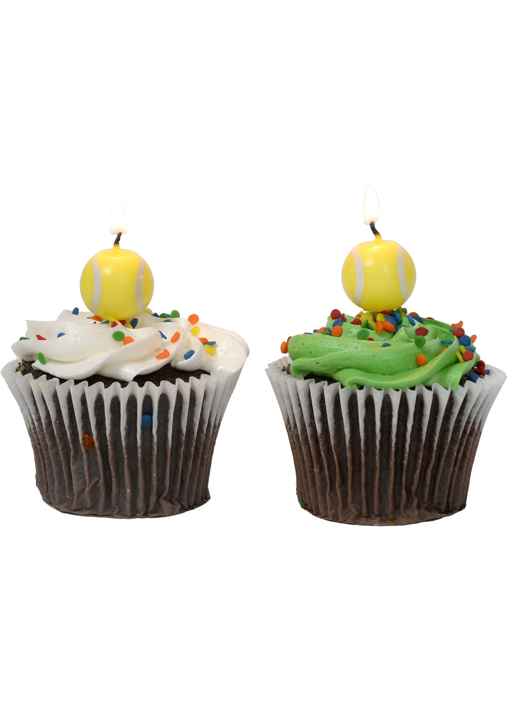Tennis – Candles Tennis Ball-Shaped 5-pack - Party On!