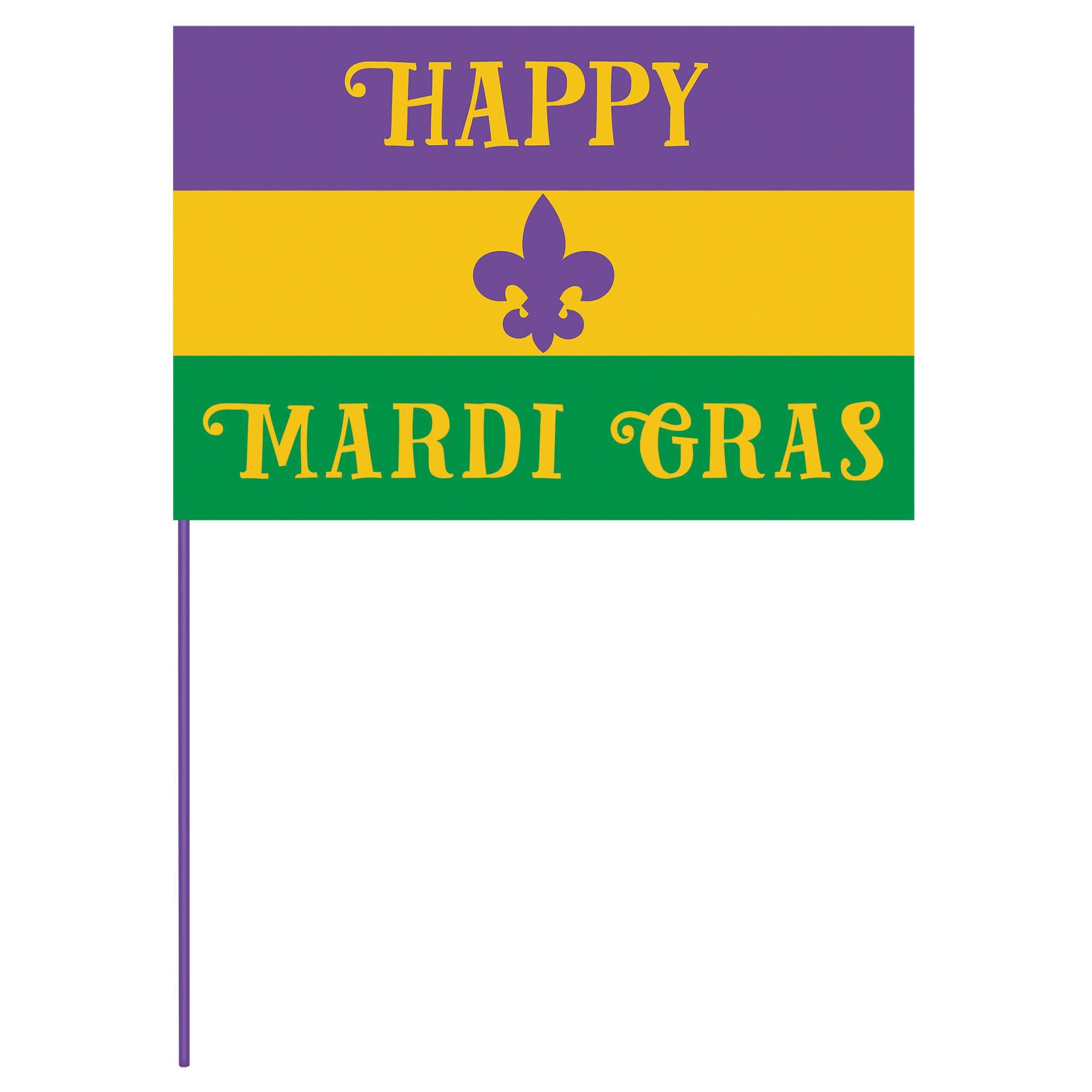 FLAG MARDI GRAS - Party On!