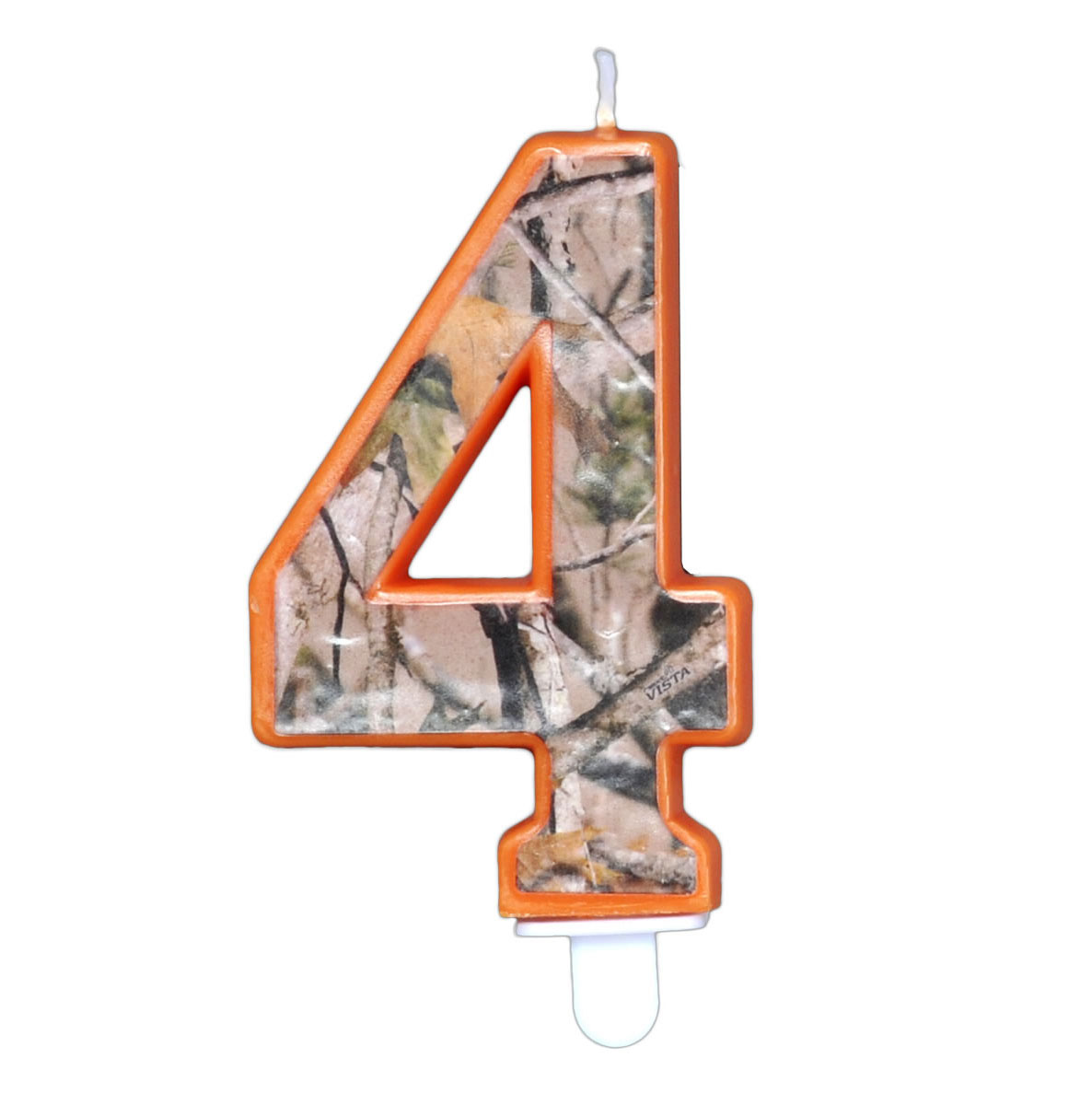 Camo – Birthday Candle – Number Four - Party On!