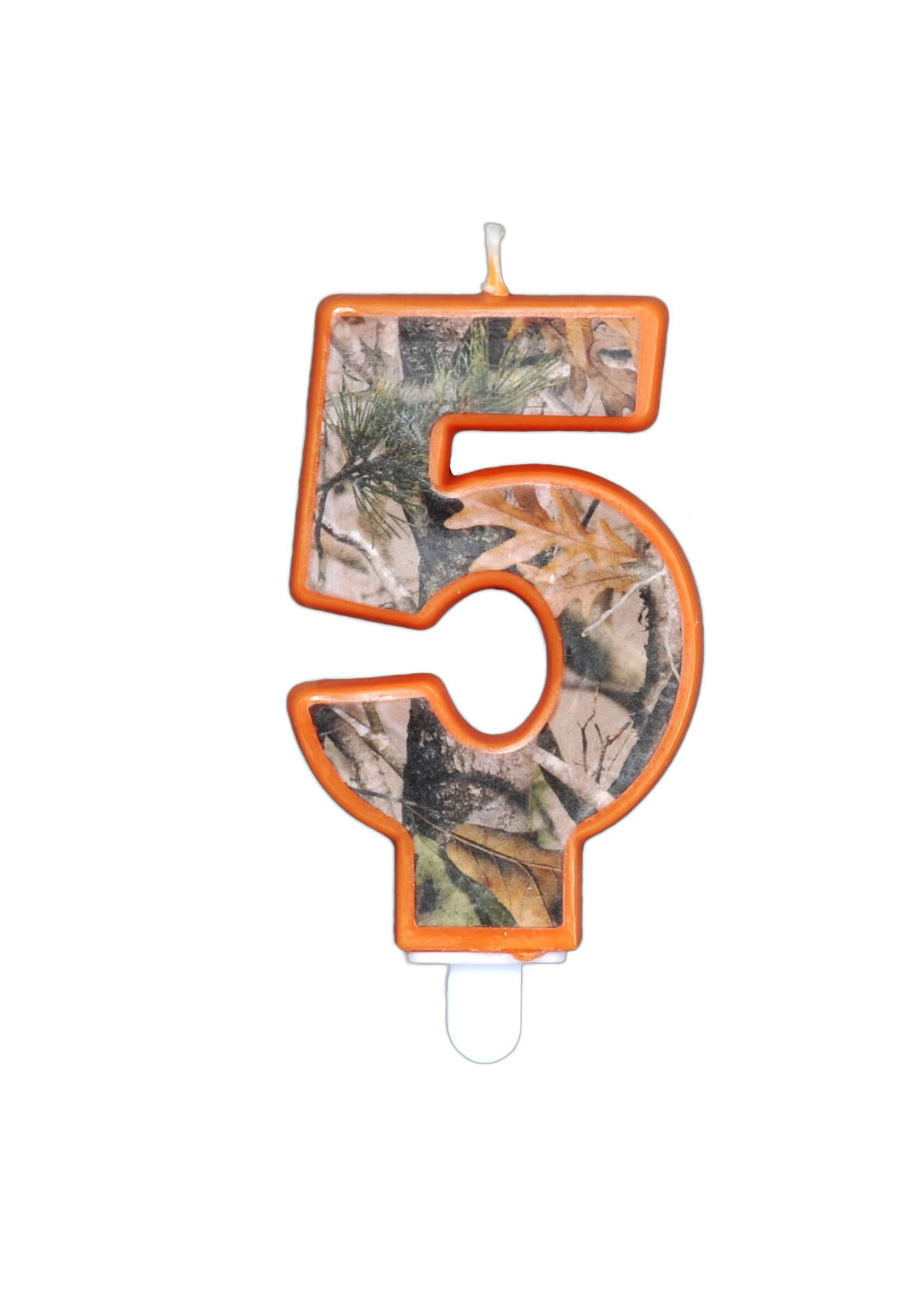 Camo – Birthday Candle – Number Five - Party On!