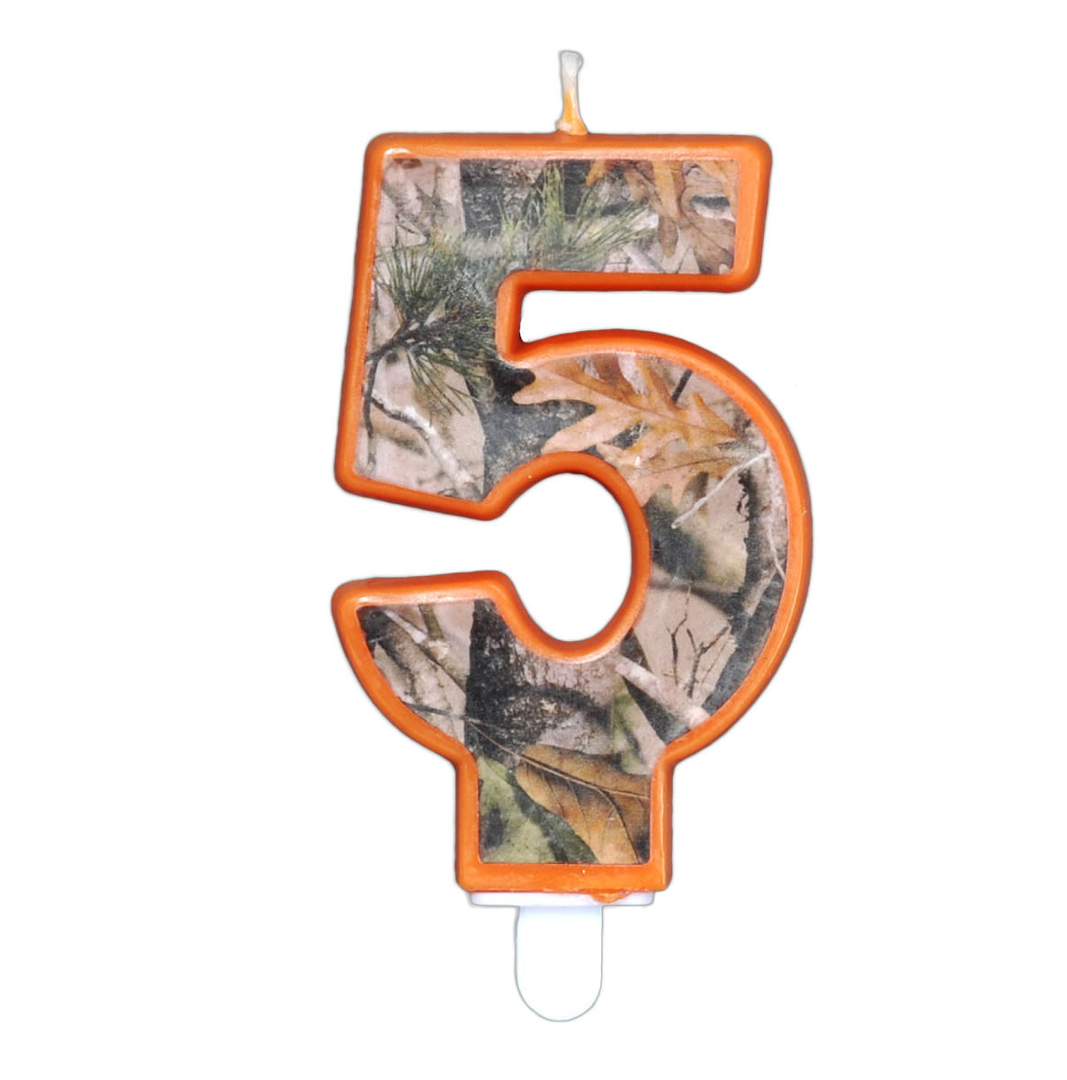 Camo – Birthday Candle – Number Five - Party On!