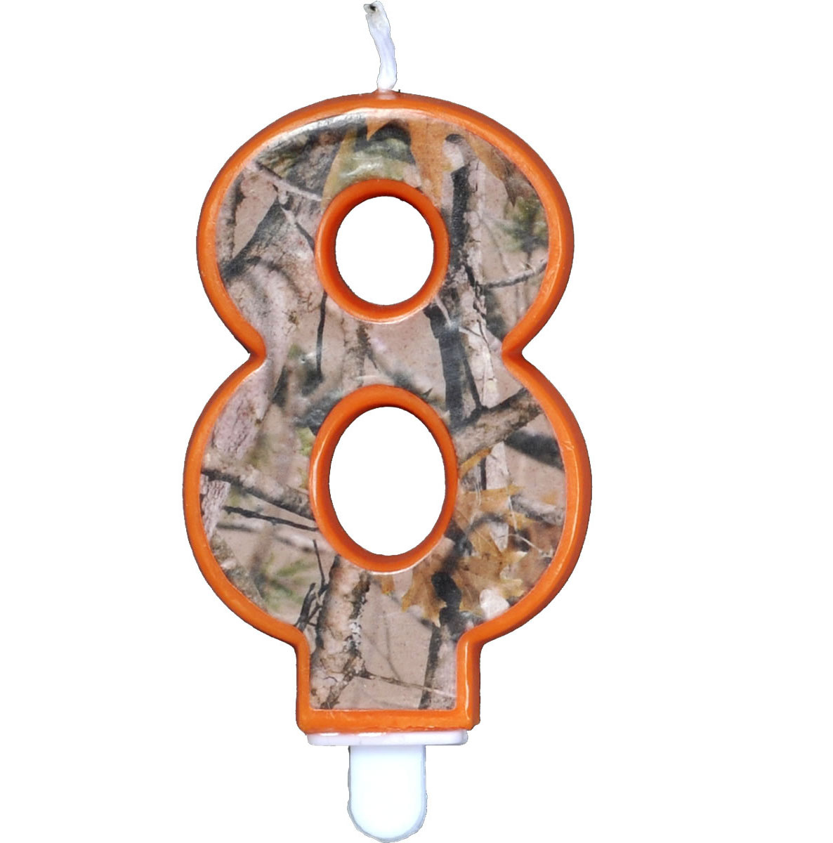 Camo – Birthday Candle – Number Eight - Party On!