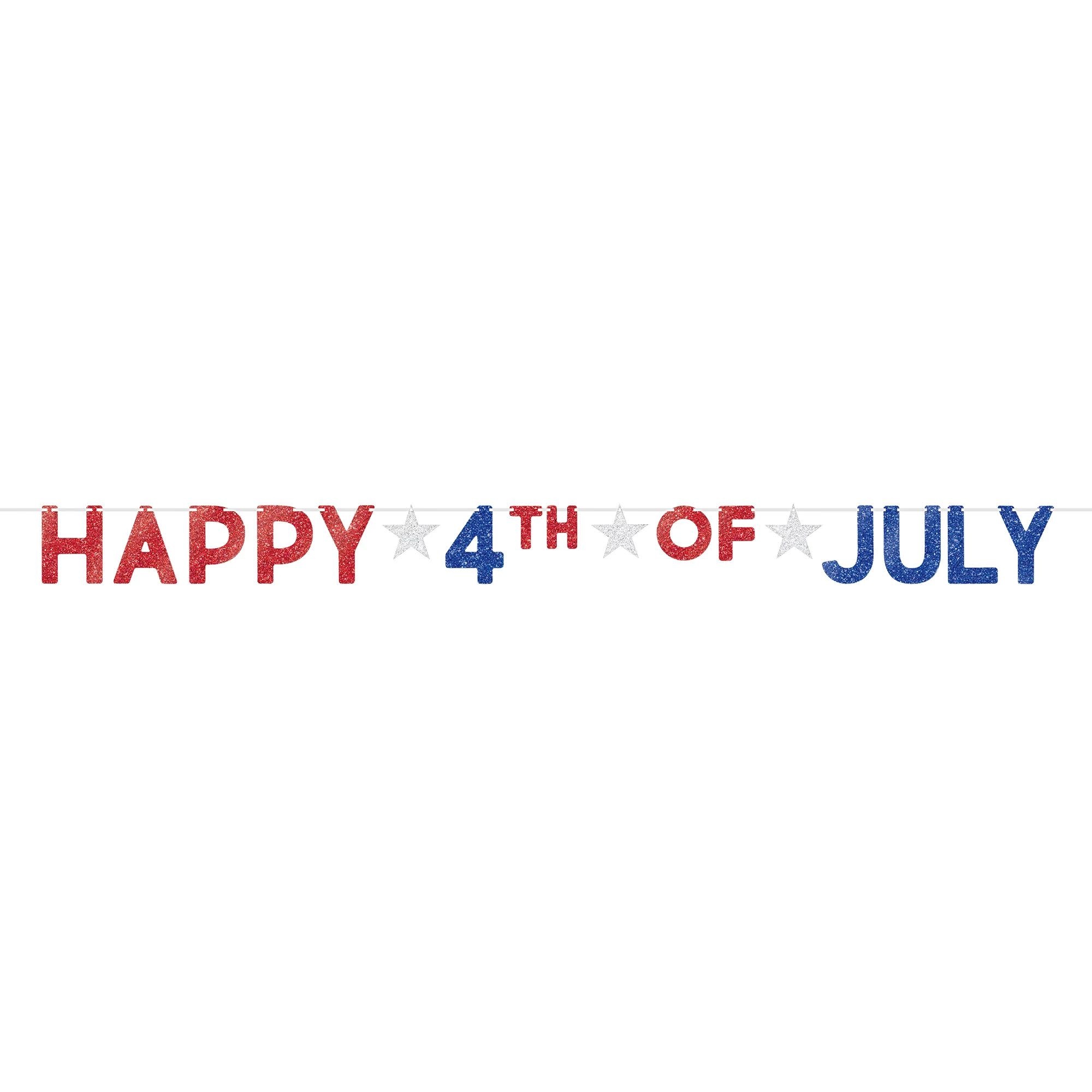 Happy 4th of July Letter Banner | Party On USA - Party On!