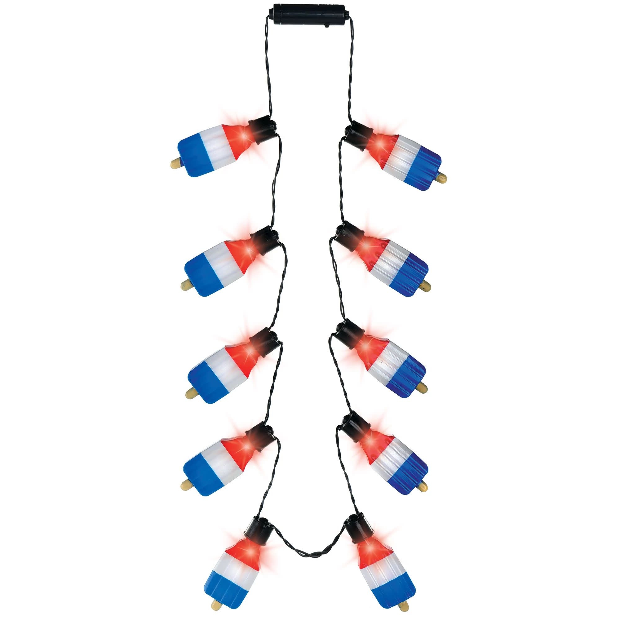 Patriotic Ice Pop Light-up Necklace - Party On!