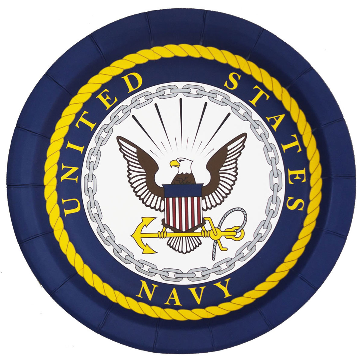 US Navy – Plates Round 9″ Navy Seal 8-pack - Party On!