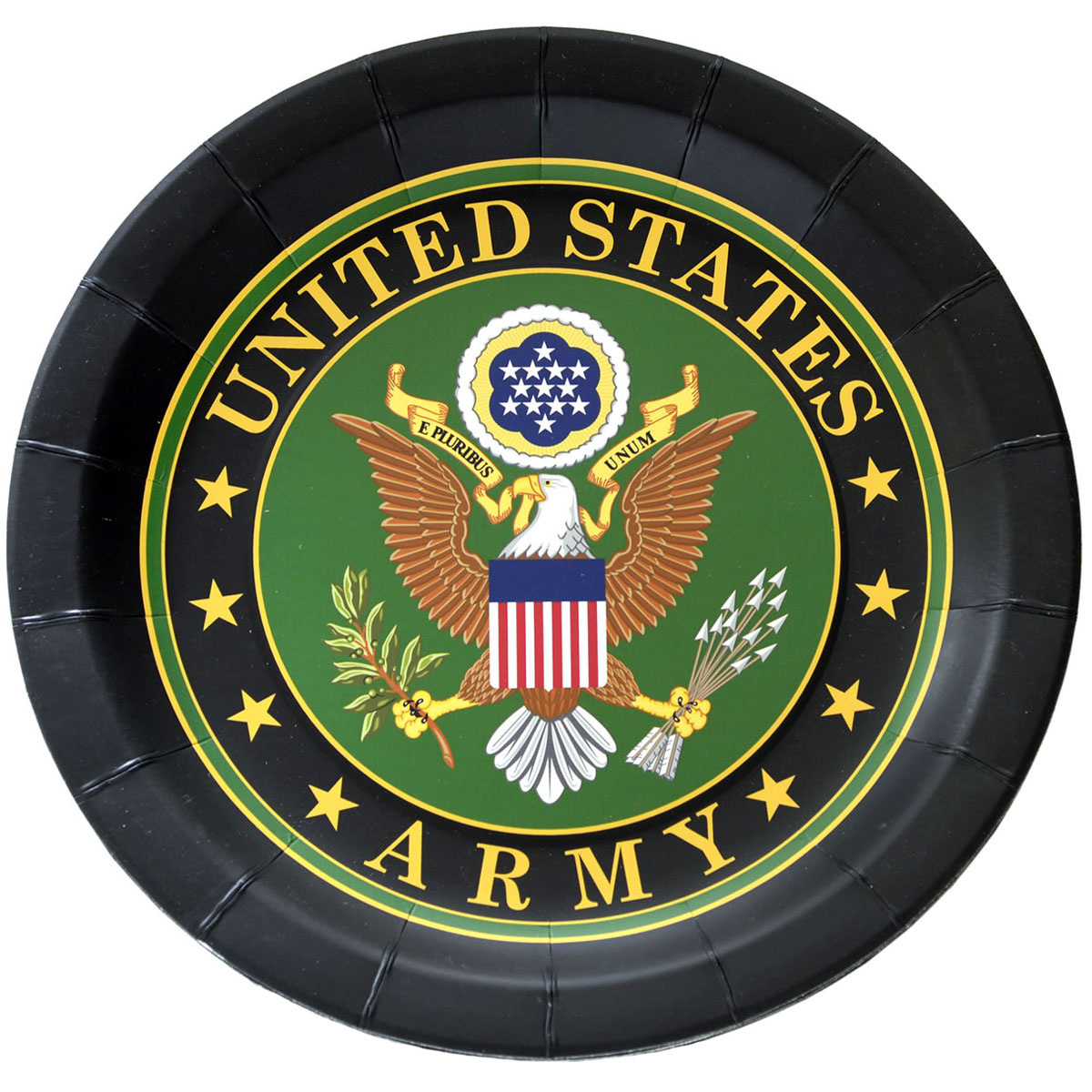 US Army – Plates Round 9″ Army Seal 8-pack - Party On!