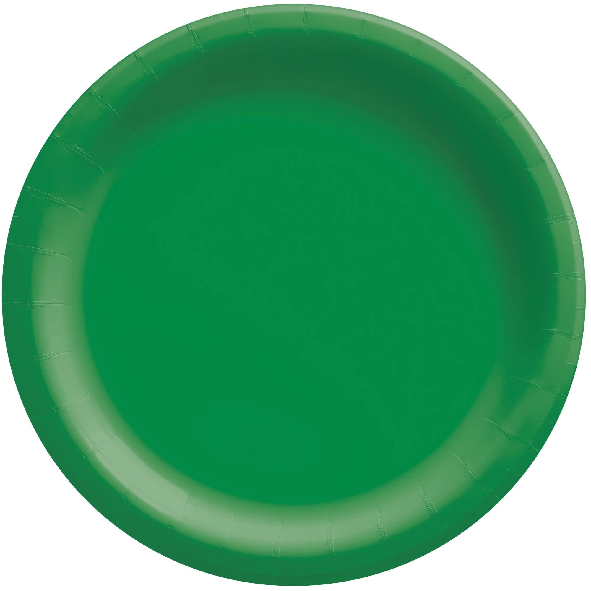 8 1/2" Round Paper Plates, High Ct. - Festive Green - Party On!