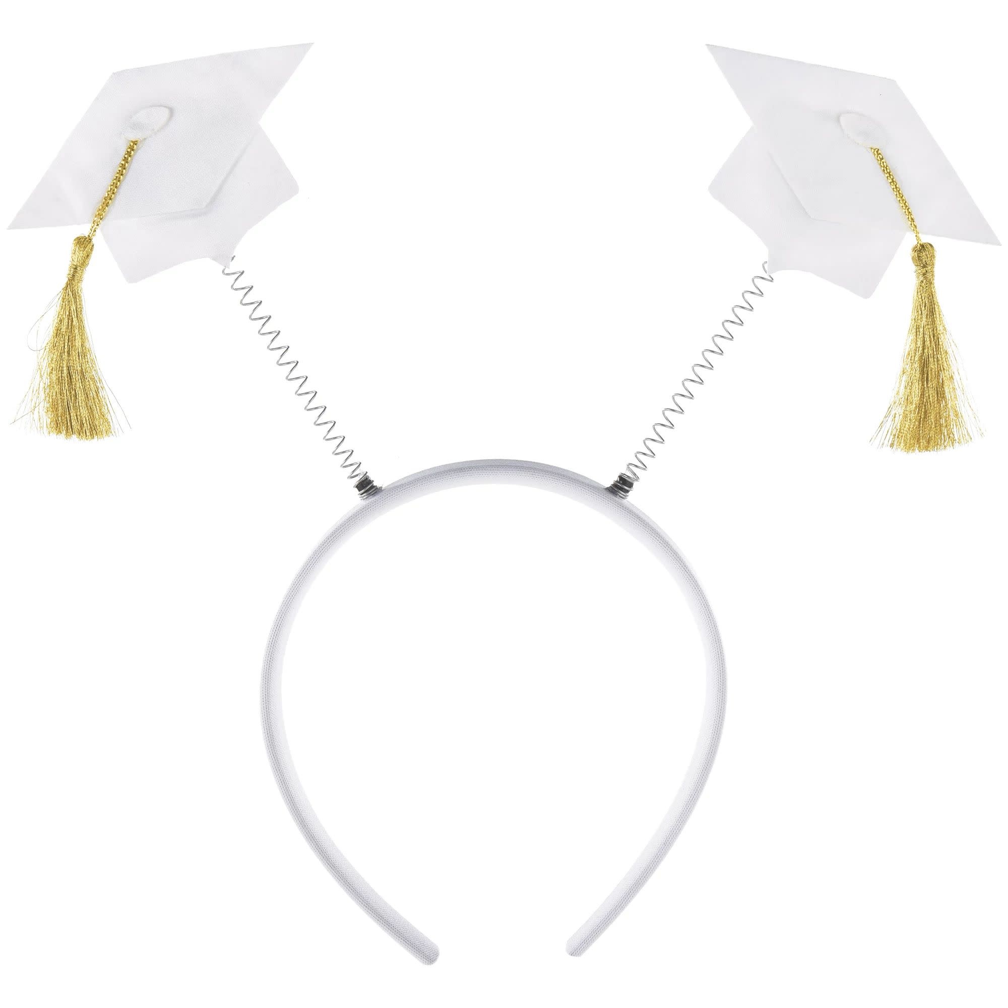 Grad Cap Head Bopper - White | Party On USA - Party On!