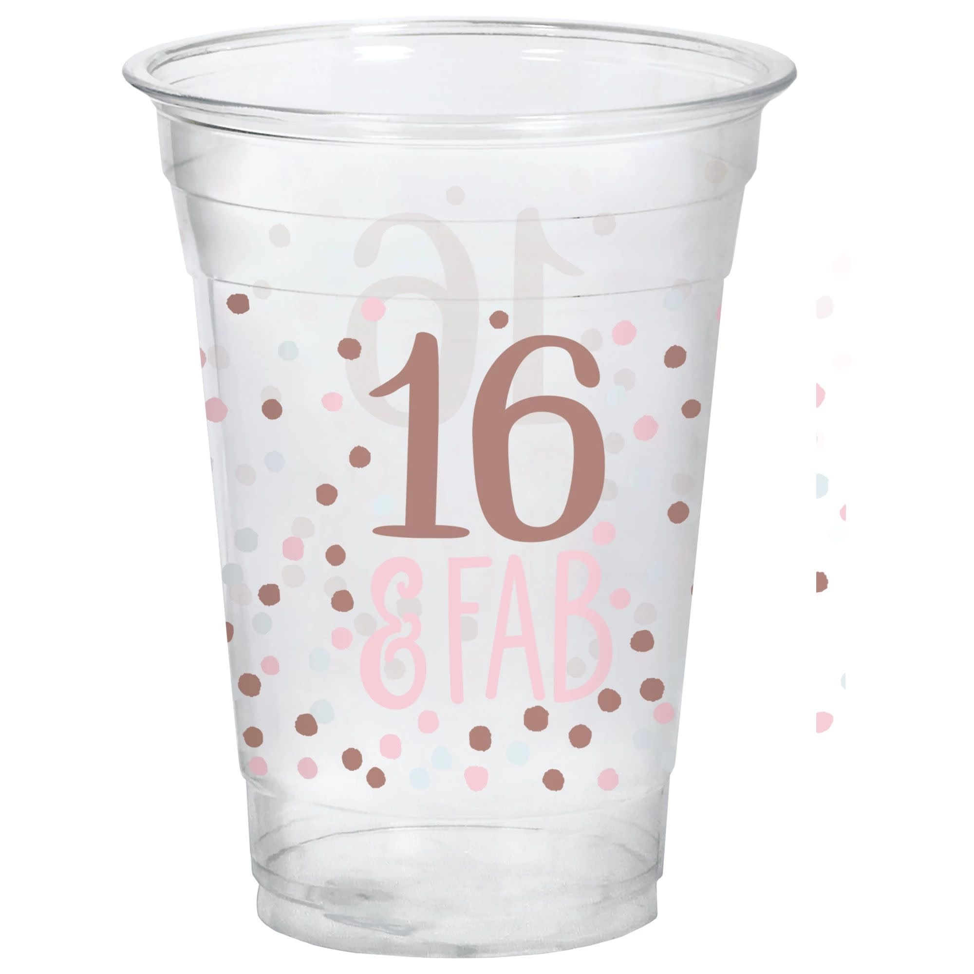 Sweet Sixteen Plastic Cups - Party On!