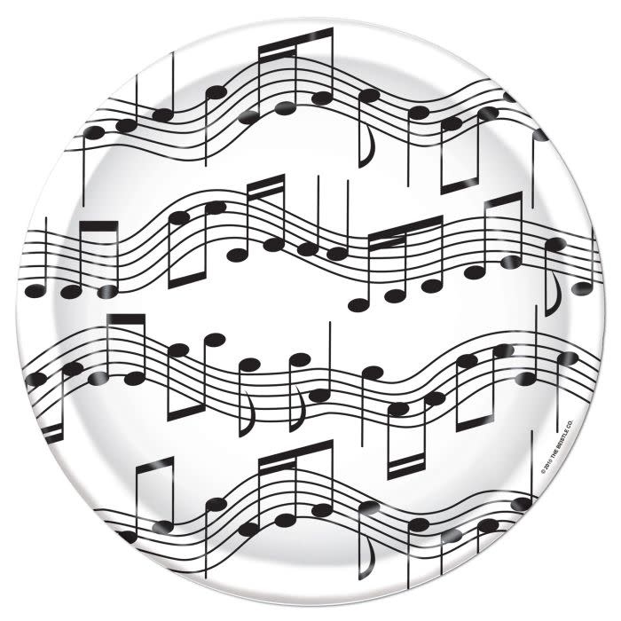 Musical Notes Plates-7in - Party On!