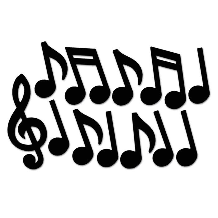 Musical Notes Silhouettes-12 count - Party On!