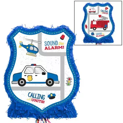 Pull String First Responders Pinata - Party On!