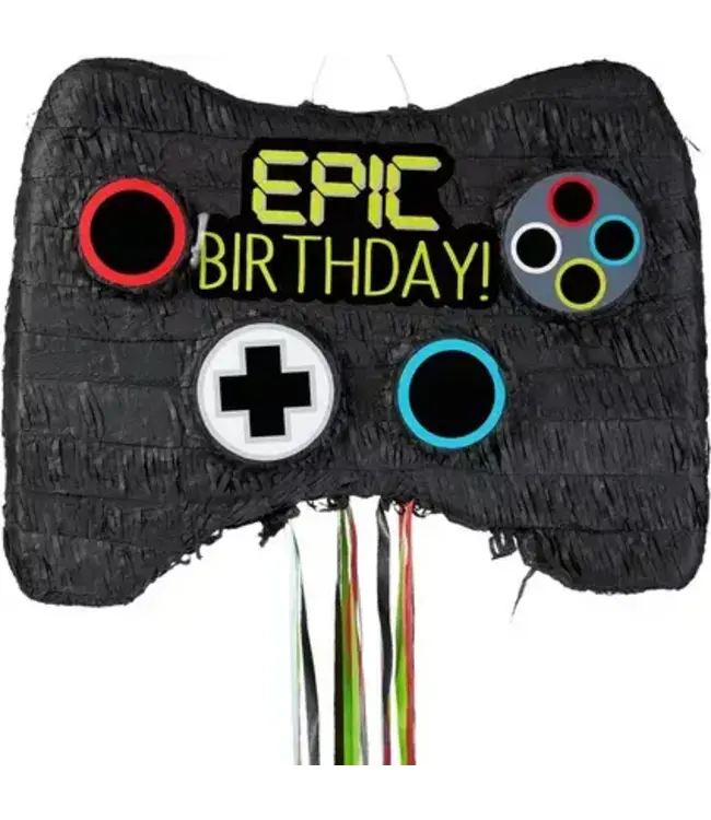 Pull String Video Game Controller Pinata - Party On!