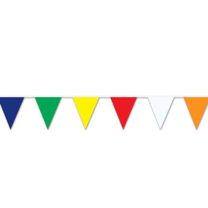 Multi-Color Pennant Banner-30' - Party On!
