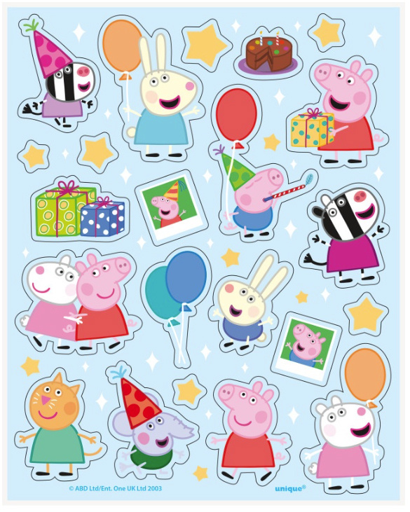 Peppa Pig Sticker Sheets - 88ct - Party On!