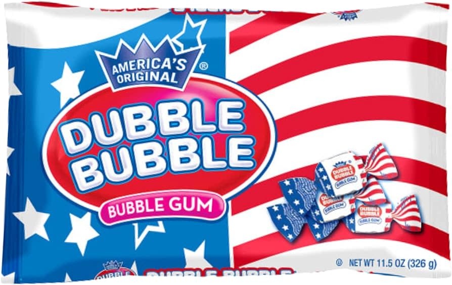Dubble Bubble Flag Twists Bubble Gum - Party On!
