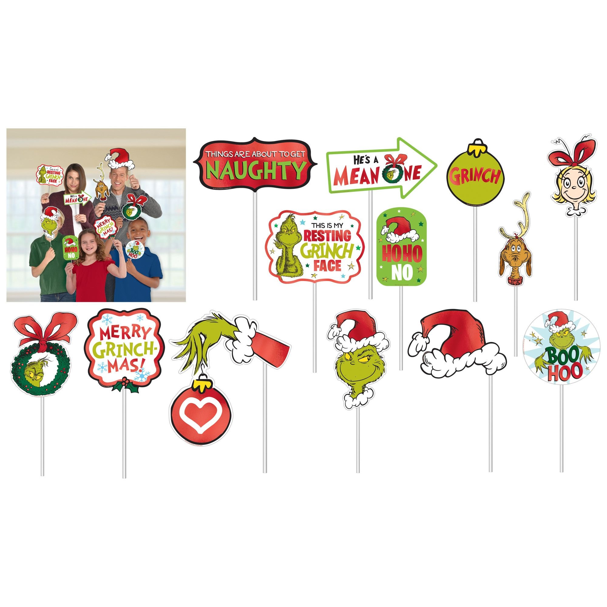 Traditional Grinch Photo Prop Kit - Party On!