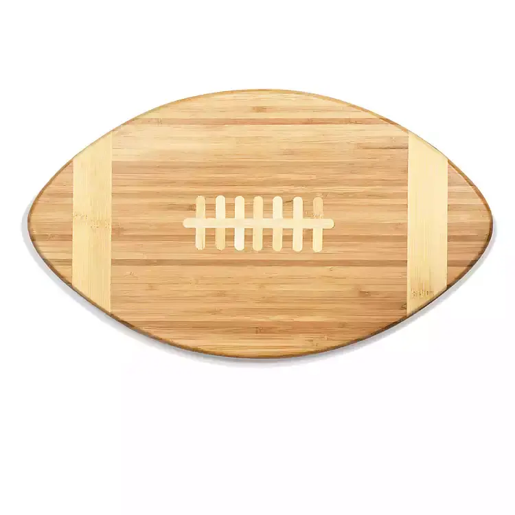 Football Shape Bamboo Serving Platter - Party On!