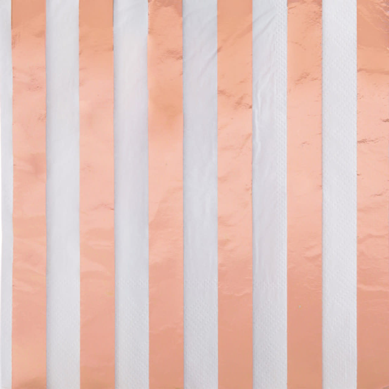 Rose Gold Foil Stripes Luncheon Napkins-16ct - Party On!