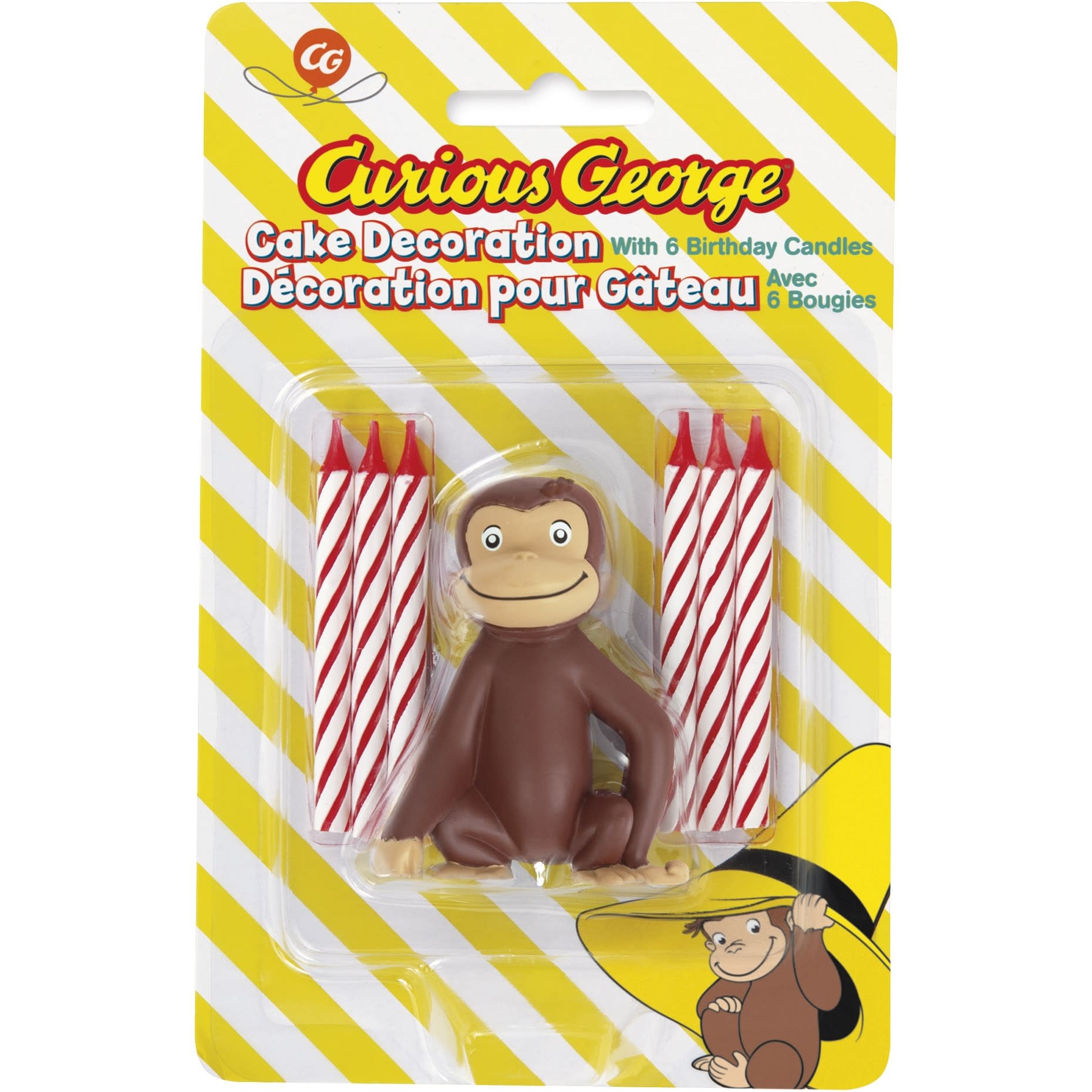 Curious George Cake Topper with 6 Candles - Party On!