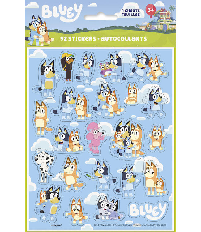 92CT STICKERS BLUEY - Party On!