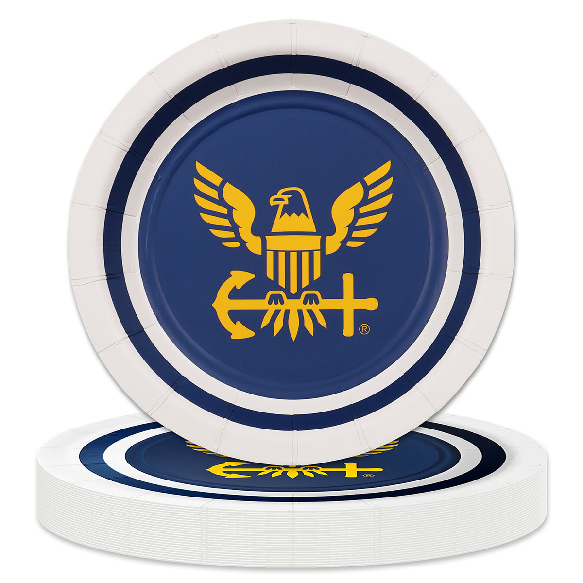 US Navy – Plates Round 7″ Navy Seal 8-pack - Party On!